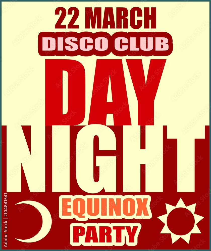 Spring equinox day party banner Stock Vector | Adobe Stock