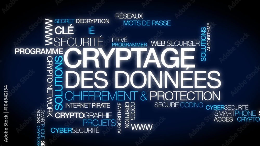 Vidéo Stock Cryptage de données encryption chiffrement cryptographie ...