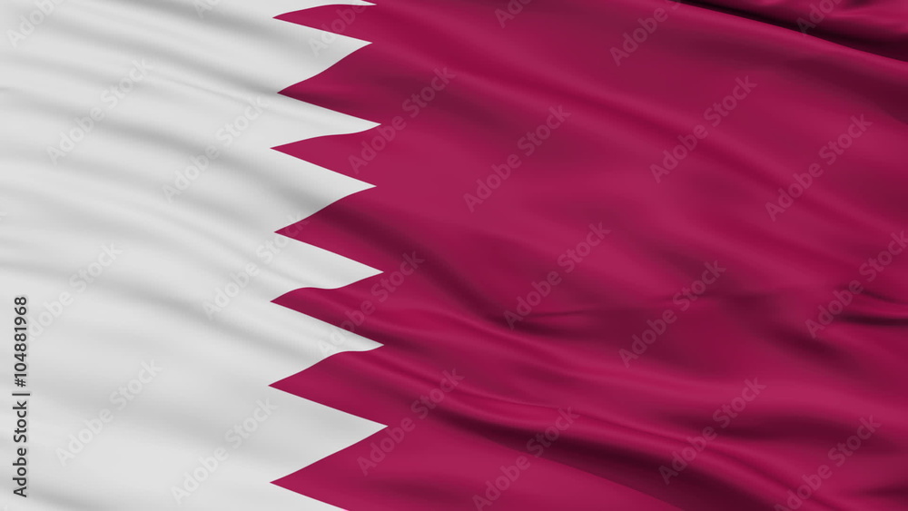 Qatar Flag Close Up Realistic Animation Seamless Loop - 10 Seconds Long ...