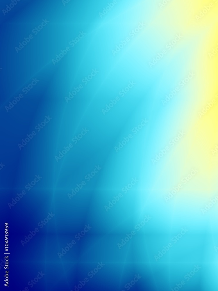 Abstract gradient light blue and yellow background with gentle lines ...