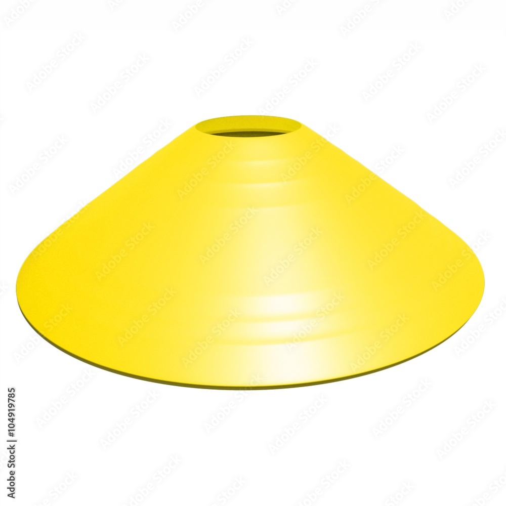 Yellow football soccer cone isolated Stock Illustration | Adobe Stock