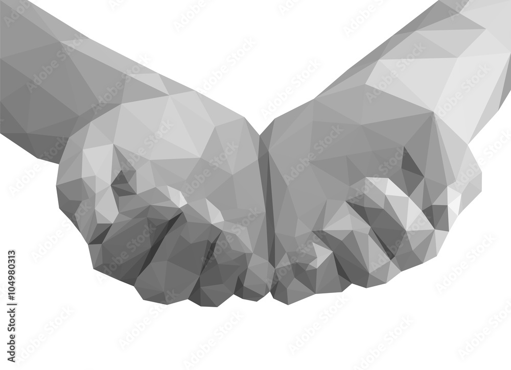 polygonal hands cupped like a cup empty monochrome Stock Vector | Adobe ...