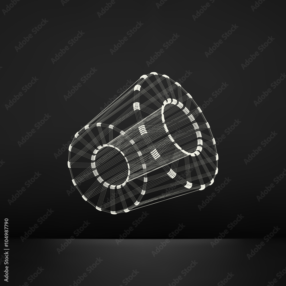 3d Cylinder Wireframe