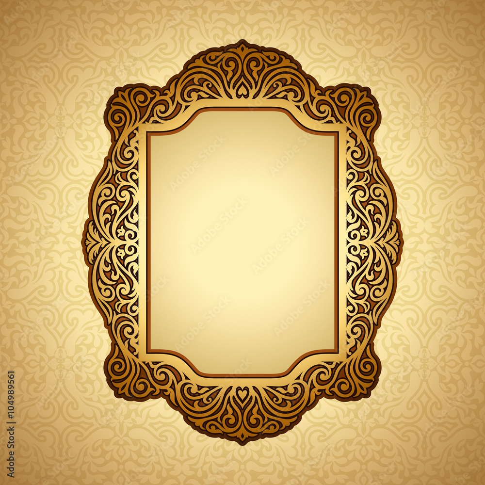 Vintage background design, elegant book cover, victorian style Stock ...