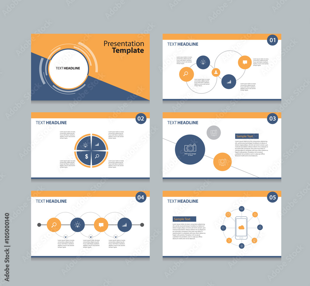 business template presentation slide background design Stock Vector ...