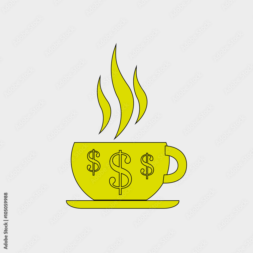 coffee is money design Stock Vector | Adobe Stock