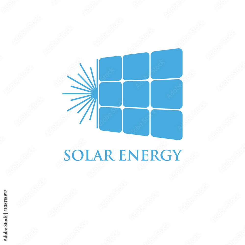 solar panels logo vector Stock Vector | Adobe Stock