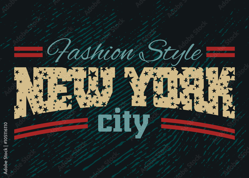 New York city Typography Graphic. Fashion stylish printing design for t ...