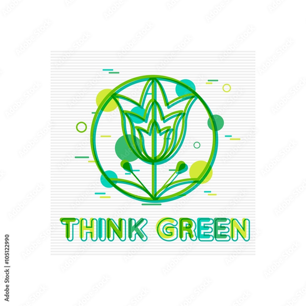 Think Green Concept. Think Green Banner. Think Green Logo. Think Green ...