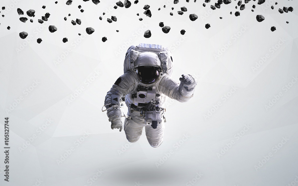 Astronaut in outer space modern art. Elements of this image furnished ...