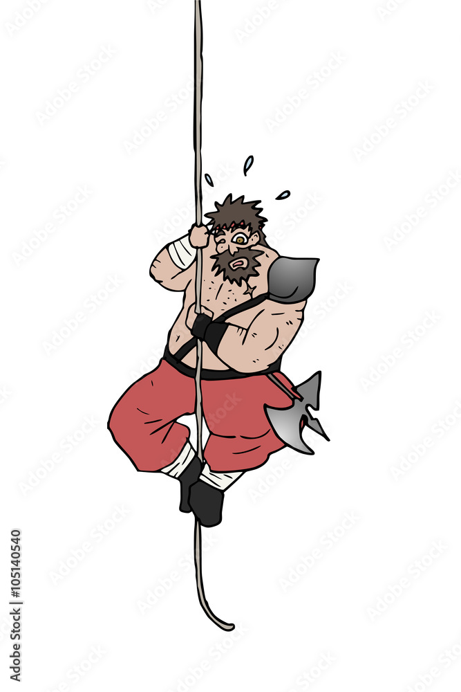 fat man in rope Stock Vector | Adobe Stock
