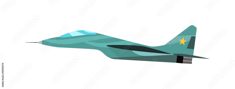 Military plane vector cartoon illustration. Stock Vector | Adobe Stock