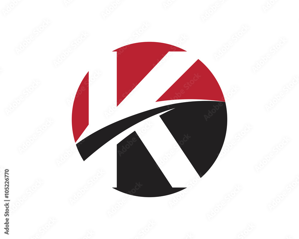 K red letter circle logo Stock Vector | Adobe Stock