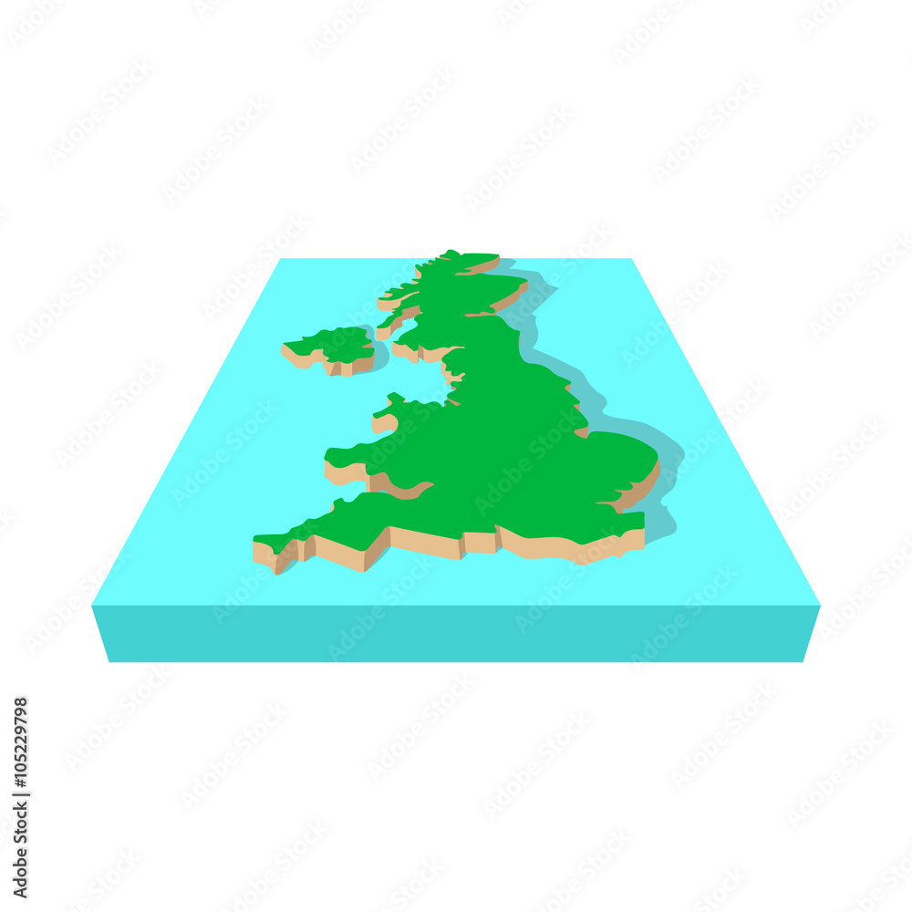 Map of United Kingdom icon, cartoon style Stock Vector | Adobe Stock