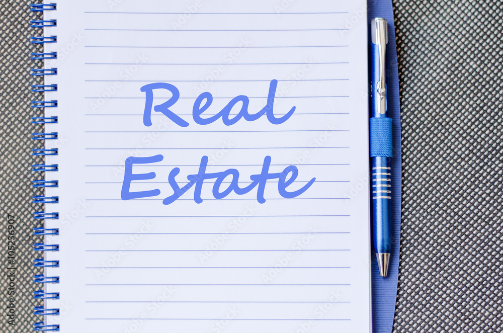 Real estate write on notebook Stock-Foto | Adobe Stock