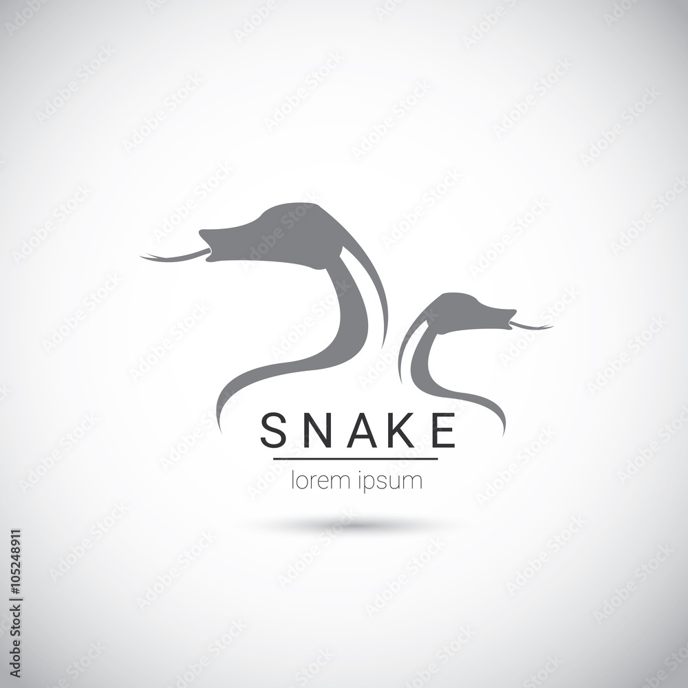 vector snake simple black logo design element. Stock Vector | Adobe Stock