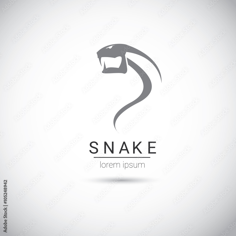 vector snake simple black logo design element. Stock Vector | Adobe Stock