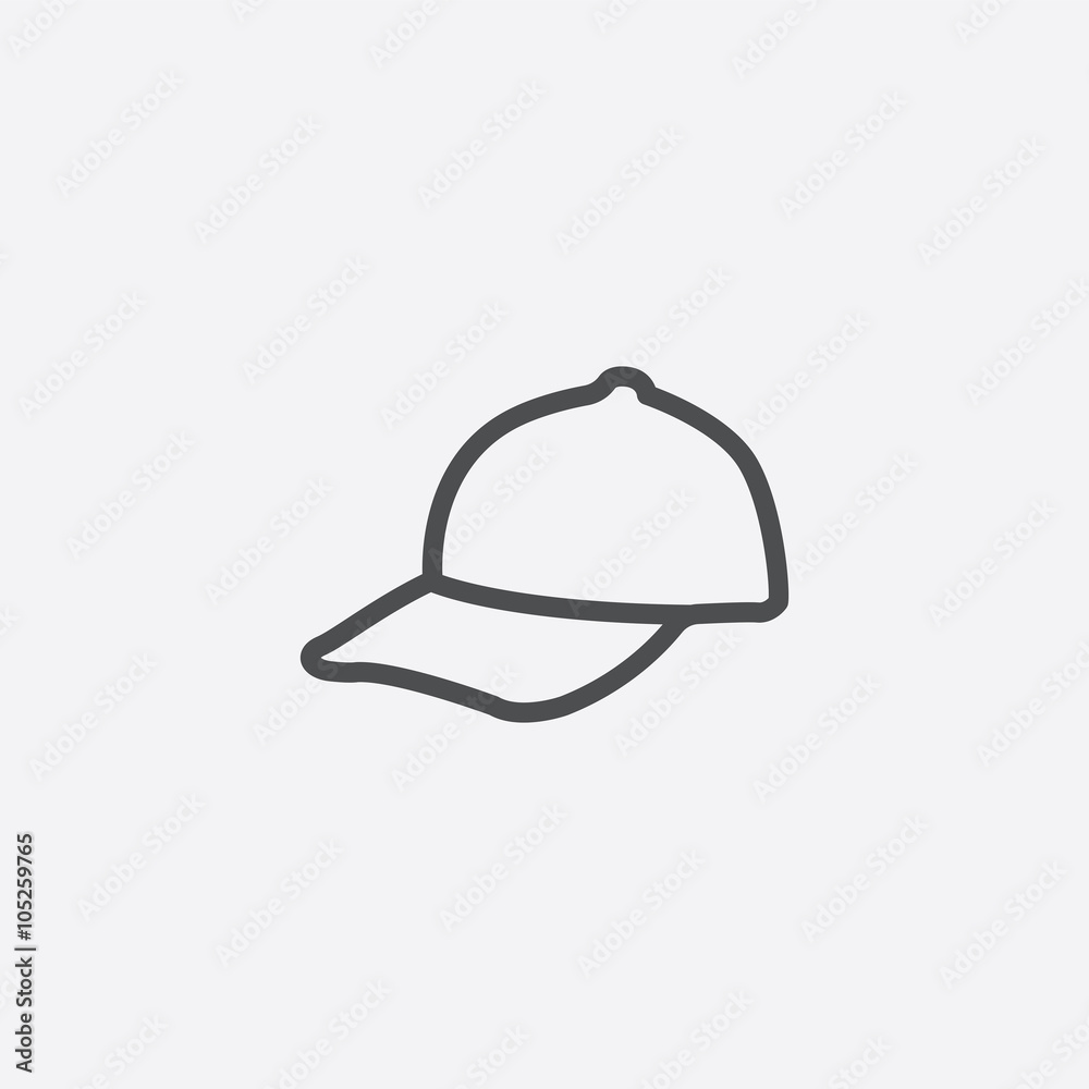 cap outline, thin, flat, digital icon Stock Vector | Adobe Stock