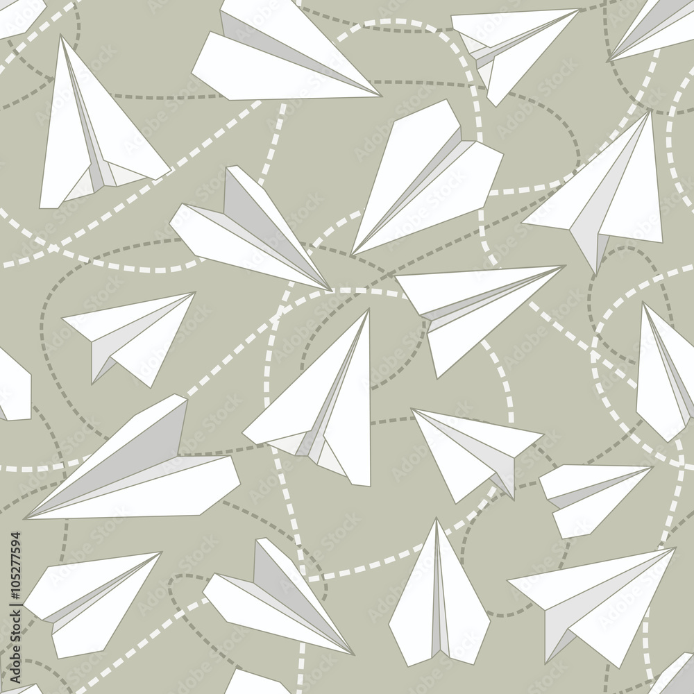 Paper Planes with Tangled Lines Seamless Pattern. Repeating abstract ... Paper Planes with Tangled Lines Seamless Pattern. Repeating abstract ...