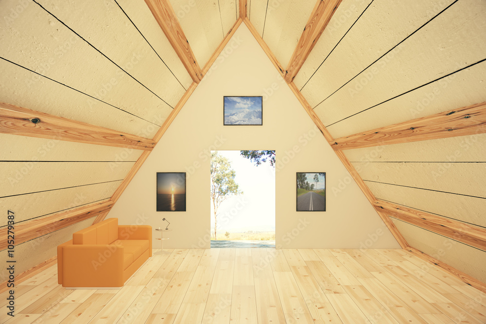 Triangle room Stock Illustration | Adobe Stock