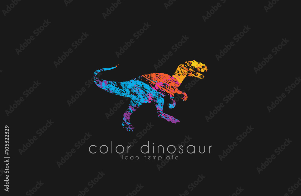 dinosaur logo design. color logo. animal logo. creative logo design ...