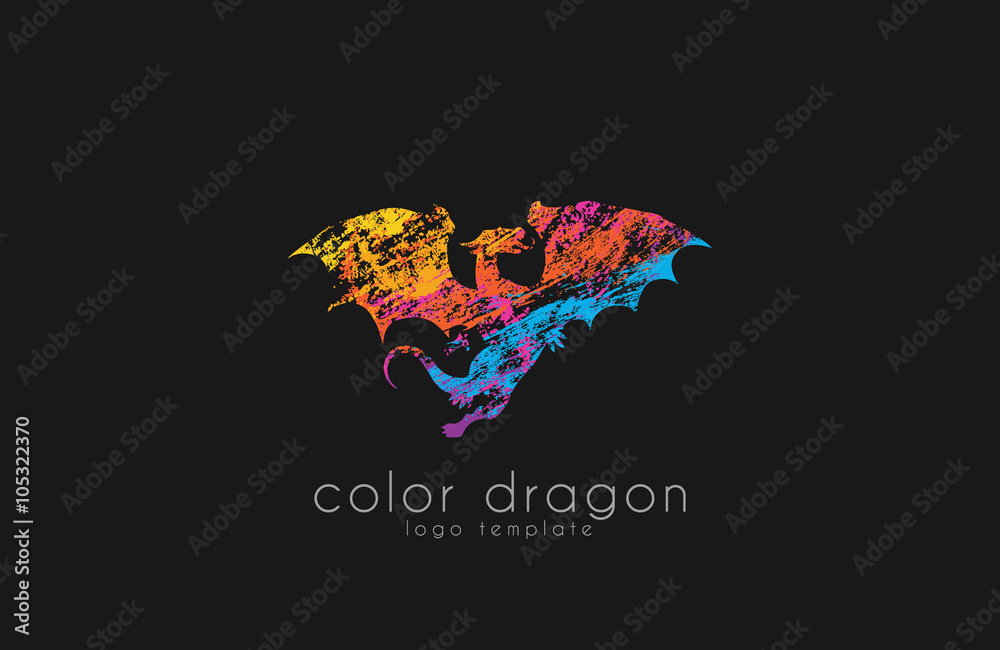 Dragon Logo. Color dragon logo. Creative logo design. Animal logo ...