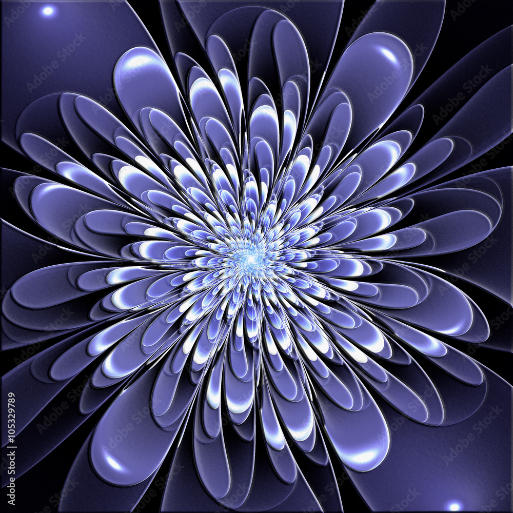 Beautiful lush flower with embossed effect. Artwork for creative Stock ...