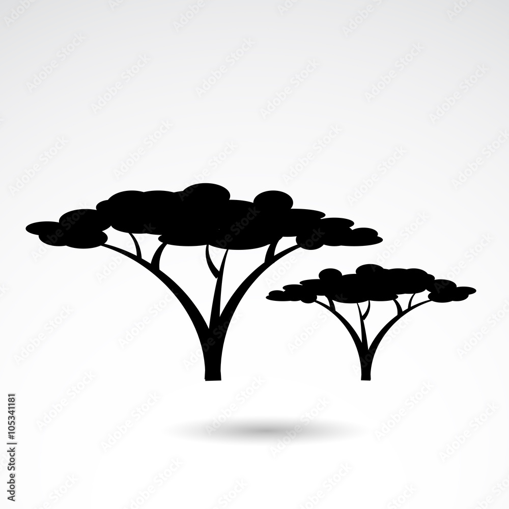 African tree vector icon. Stock Vector | Adobe Stock
