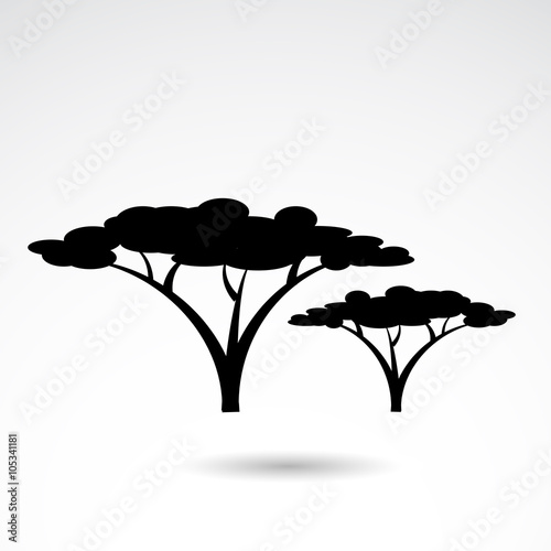 African tree vector icon. Stock Vector | Adobe Stock