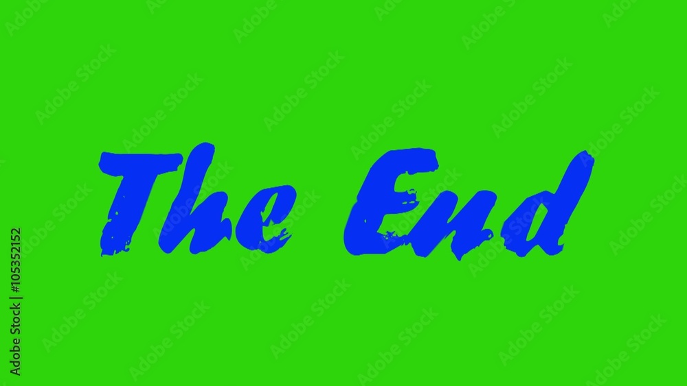drawing The End, animation on green screen Stock Video | Adobe Stock