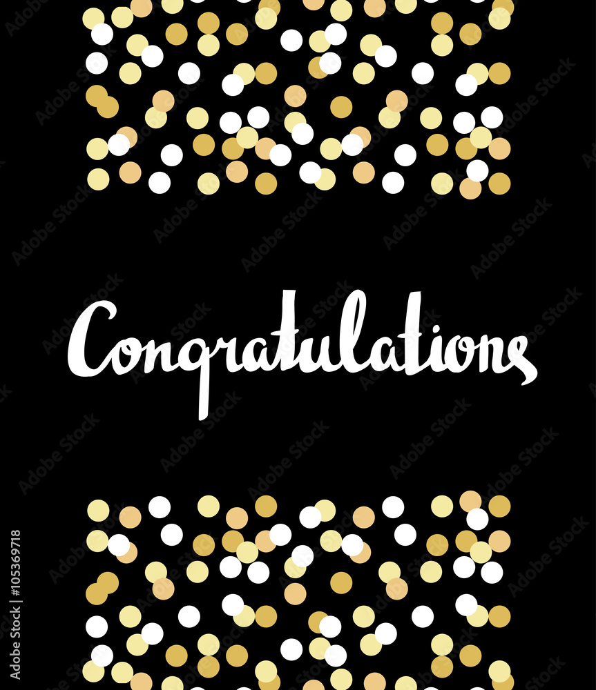 Congratulations Calligraphy. Congratulations Background with gold ...