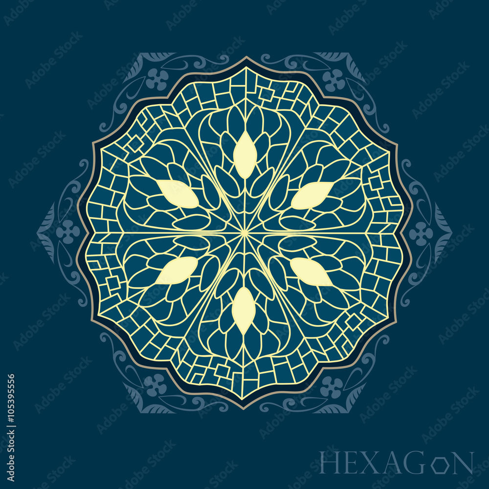Hexagon pattern design Stock Vector | Adobe Stock