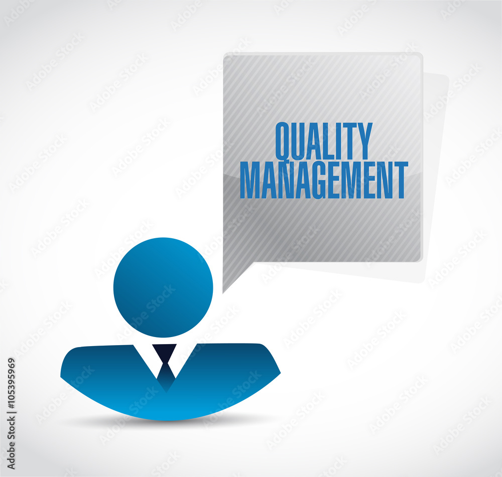 quality management businessman sign concept ilustración de Stock ...