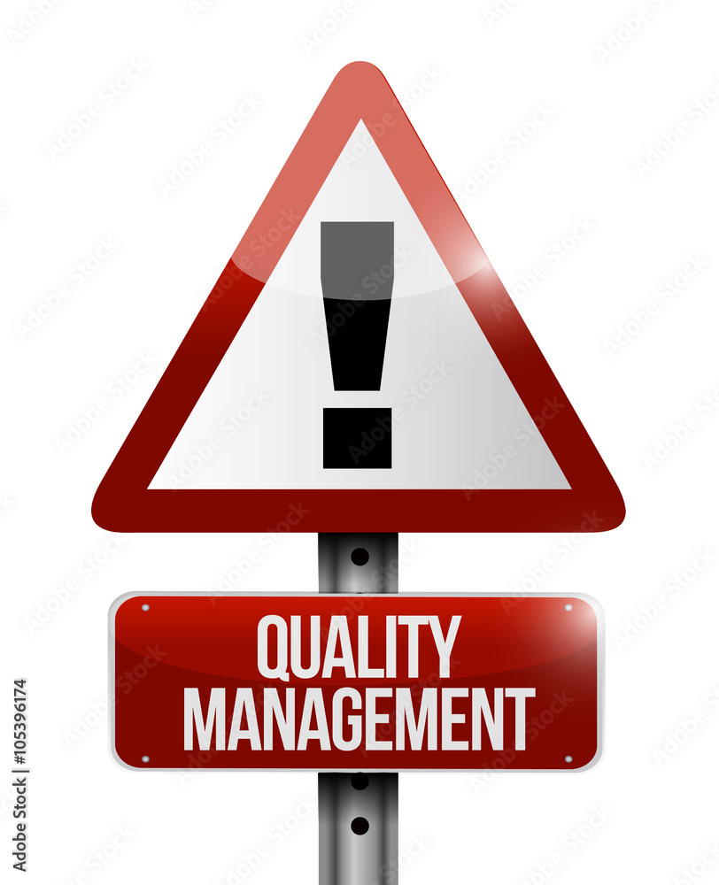 quality management warning road sign Stock Illustration | Adobe Stock