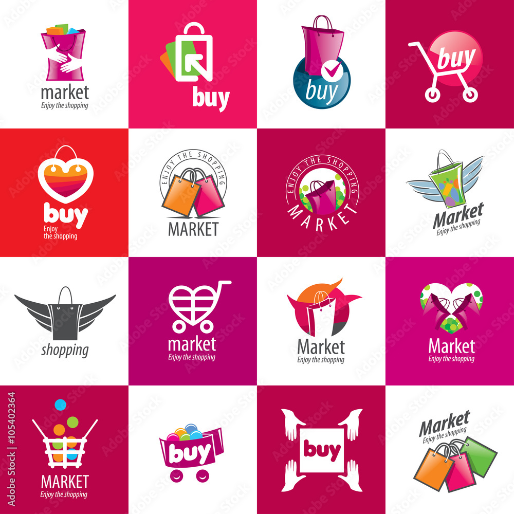 vector shopping logo Stock Vector | Adobe Stock