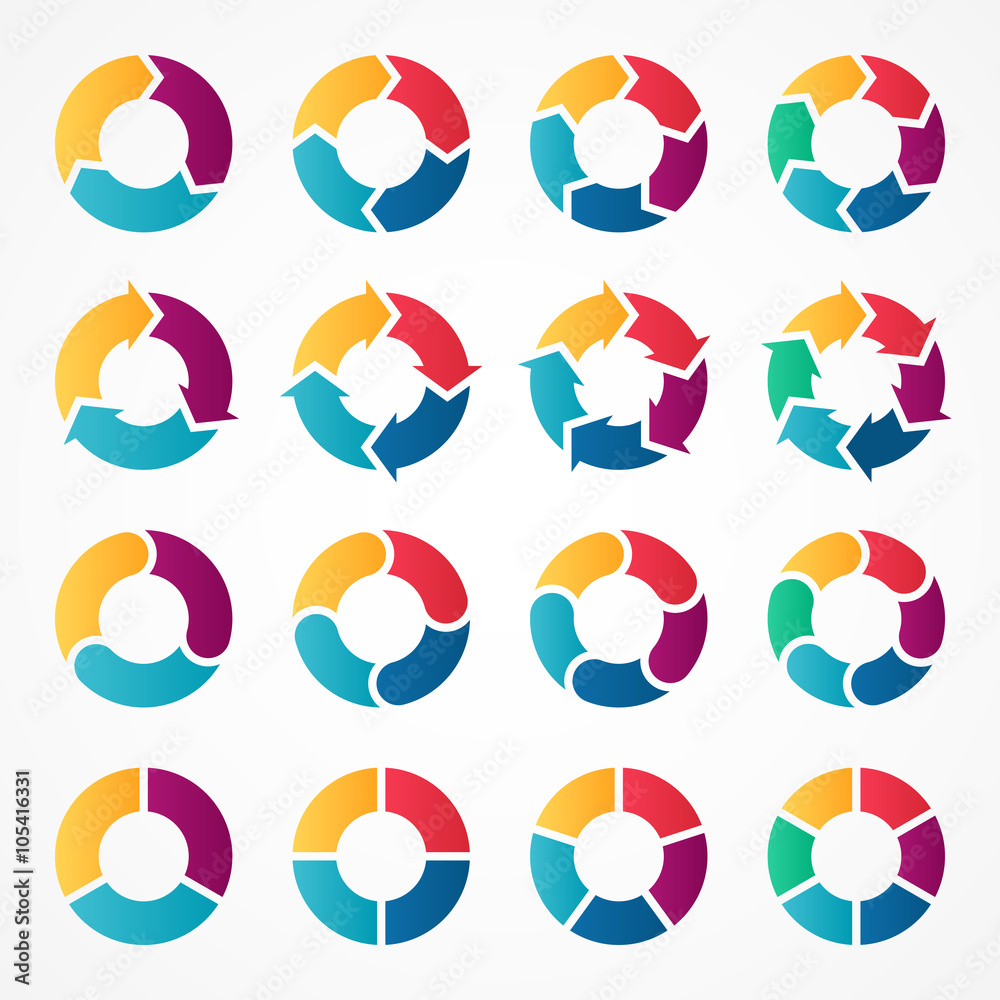 Vector circle arrows infographic. Template for cycle diagram, graph ...