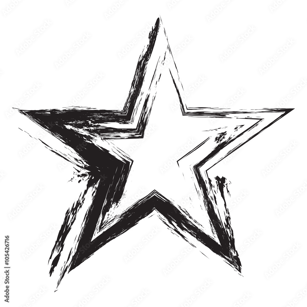Grunge frame star. Vector element for design flyers, brochures Stock ...
