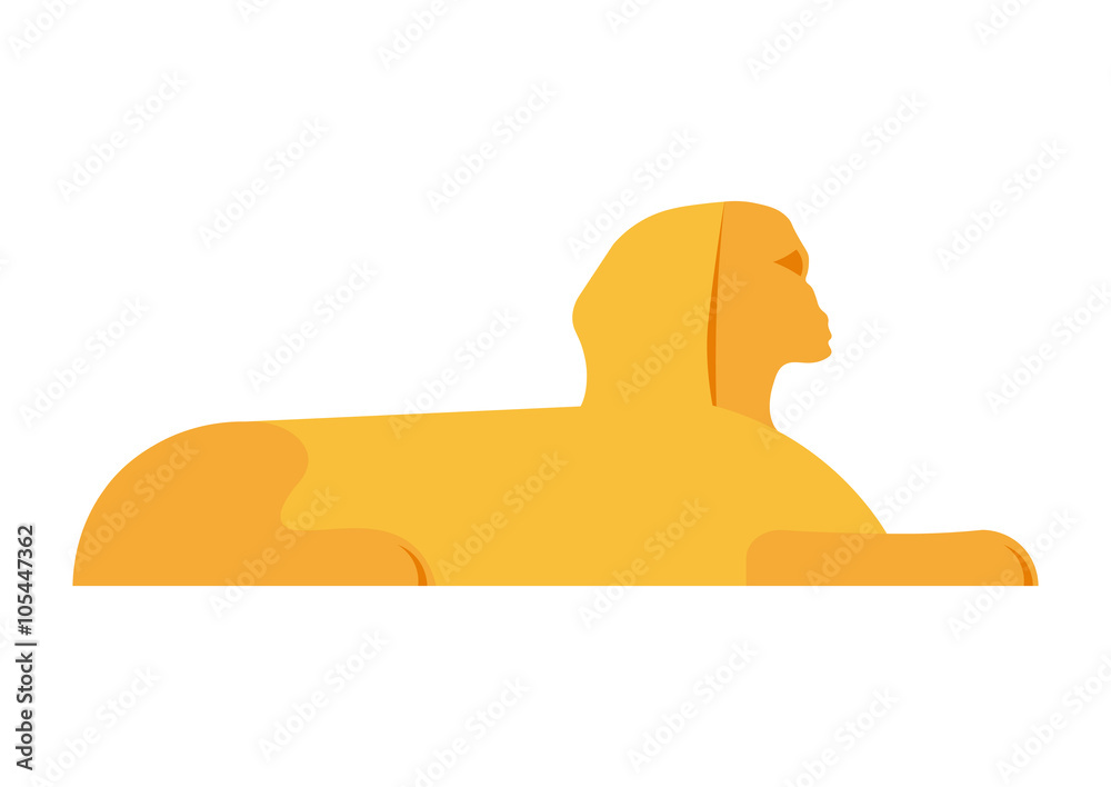 Vecteur Stock Sphinx head vector illustration. Sphinx head isolated on ...