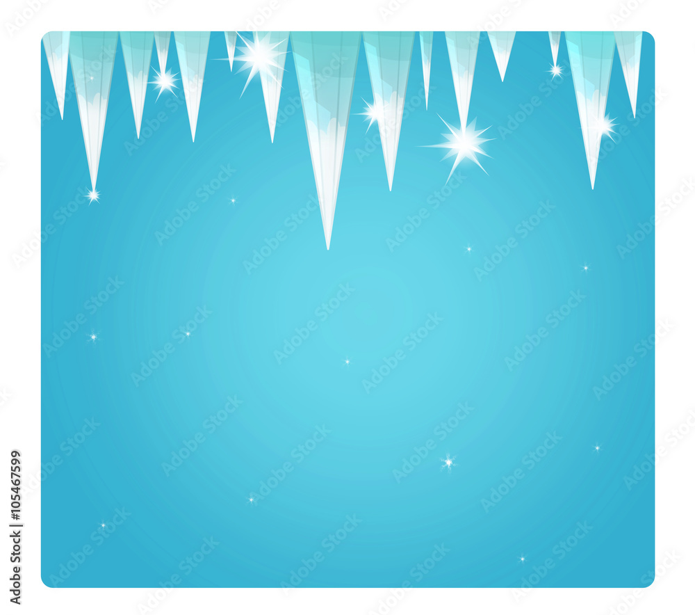 Cartoon scene with weather - winter - ice - illustration for children ...