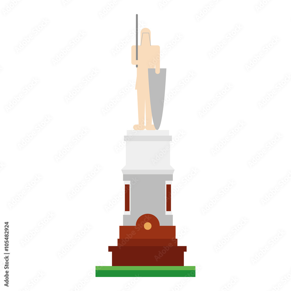 Cute cartoon vector illustration of a statue Stock Vector | Adobe Stock