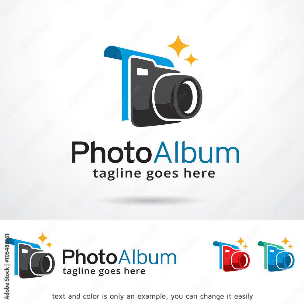 Photo Album Logo Template Design Vector Stock Vector | Adobe Stock