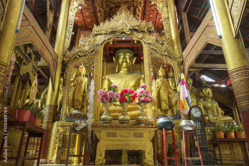 Myanmar - Kengtung (Kyaing Tong) Temple of Wat Inn Stock Photo | Adobe ...
