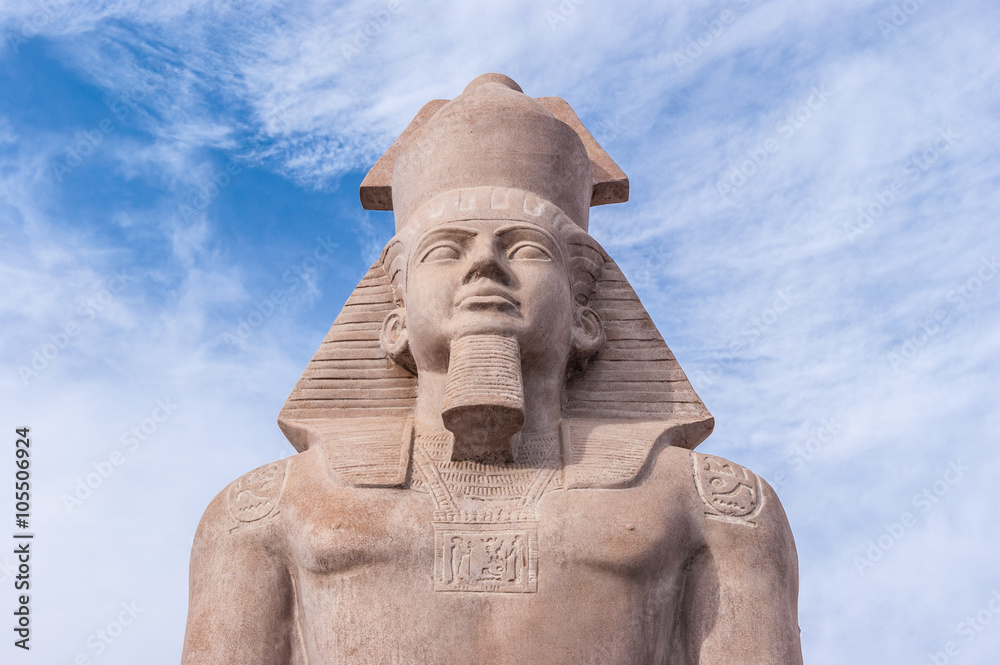 Poster The Statue of ancient egyptian pharaoh king Ramses, on March 2 ...