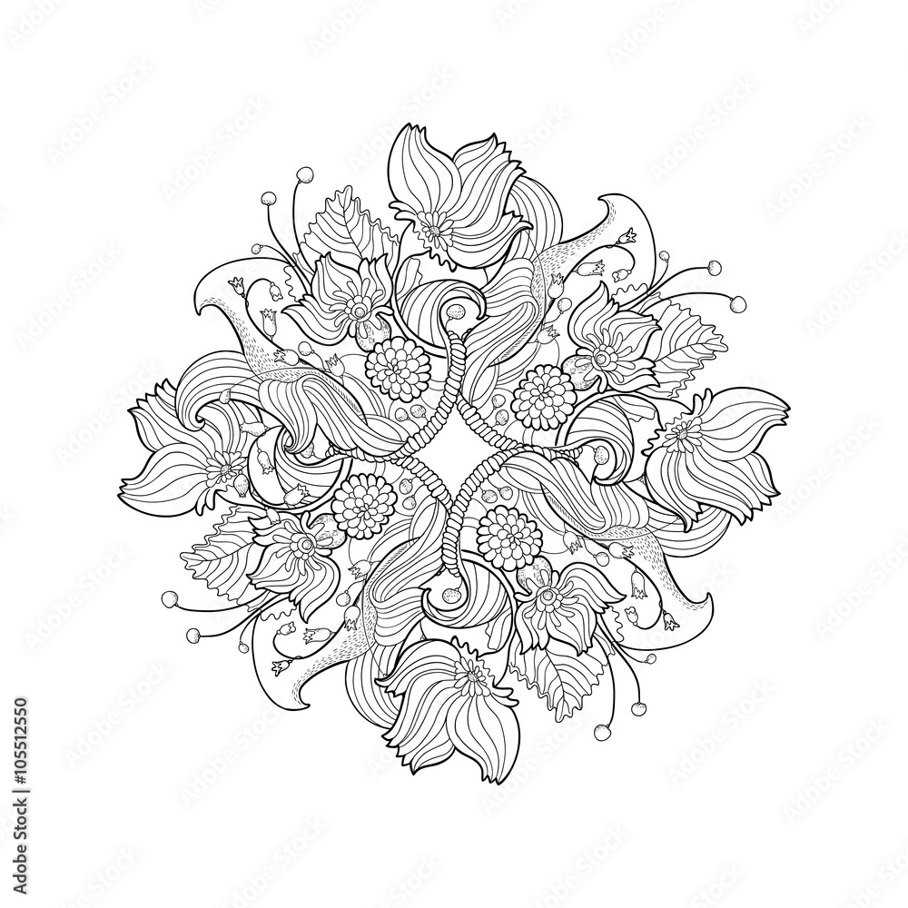 Summer mandala art Stock Vector | Adobe Stock