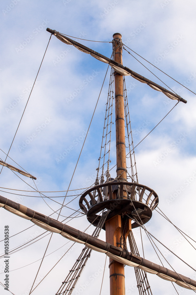 Photo & Art Print Mast of a pirate ship, dechevm