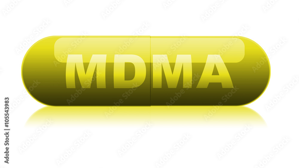Yellow MDMA / ecstasy pill Stock Illustration | Adobe Stock