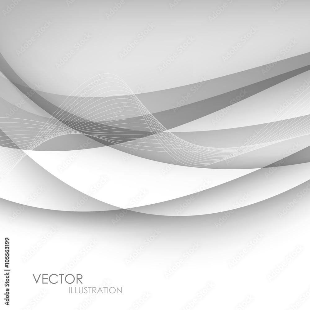 Abstract gray background with wave. Vector illustration Stock Vector ...