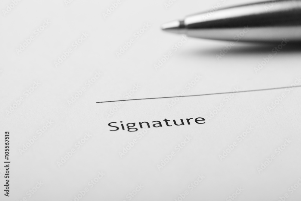 Sign here field. The signature concept. Stock Photo | Adobe Stock
