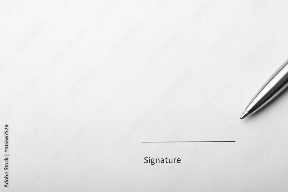 Sign here field. The signature concept. Stock Photo | Adobe Stock