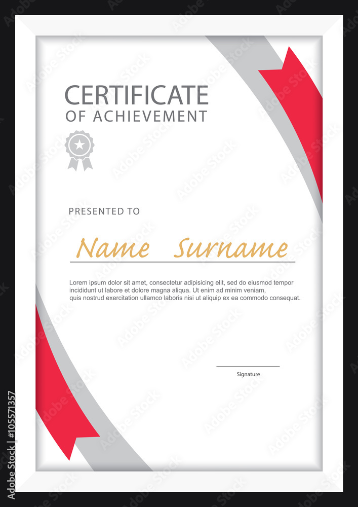 certificate template,diploma layout,A4 size ,vector Stock Vector ...